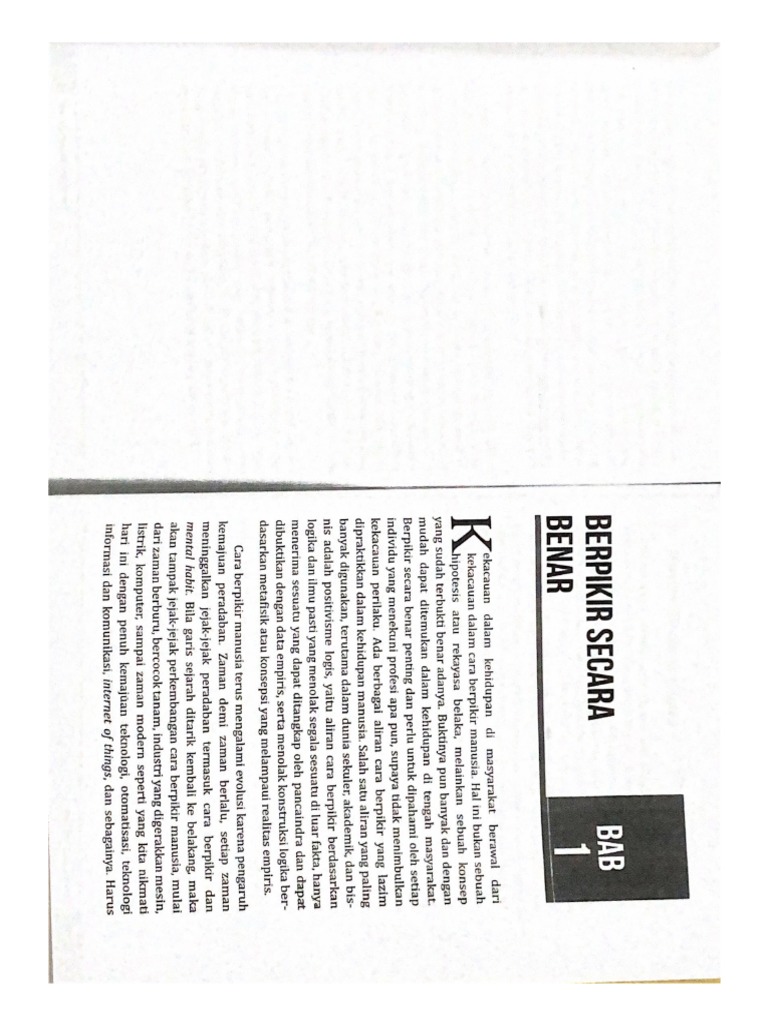 Berfikir Secara Benar | PDF