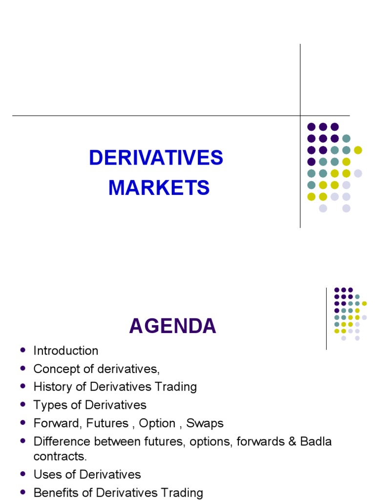 Derivatives PPT Modified | PDF | Futures Contract | Option (Finance)