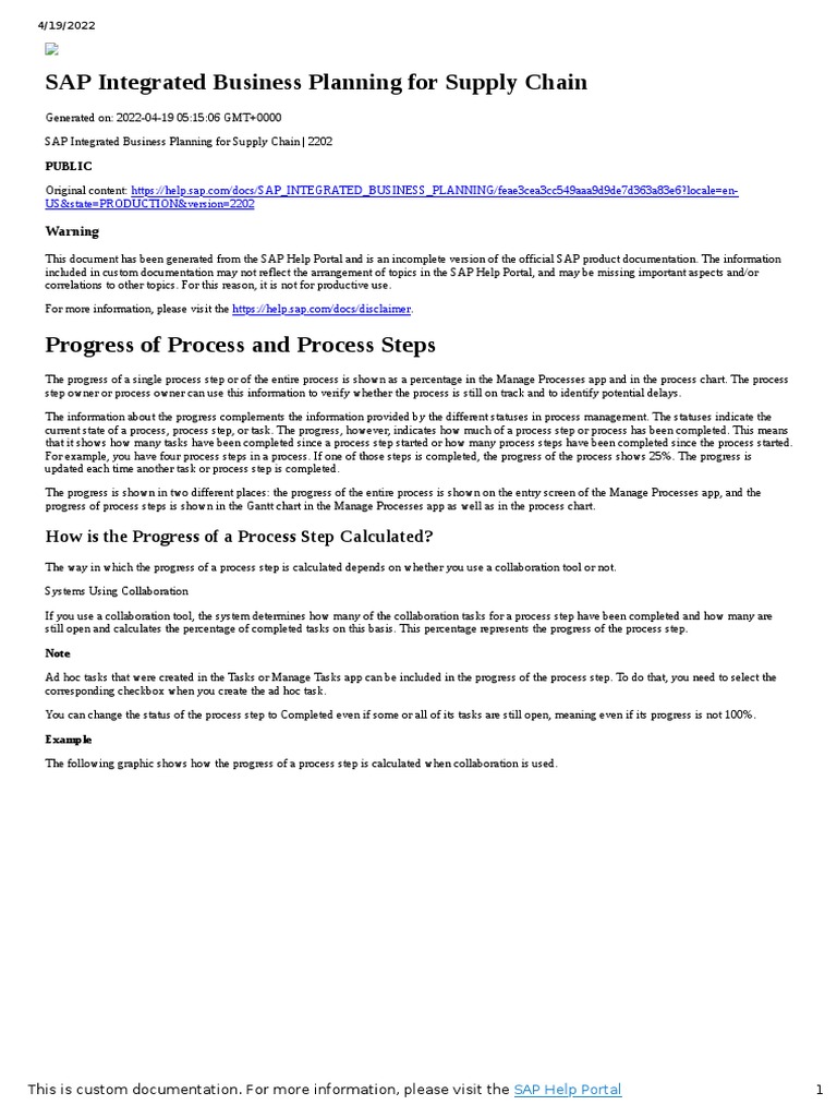 Progress of Process and Process Steps | PDF