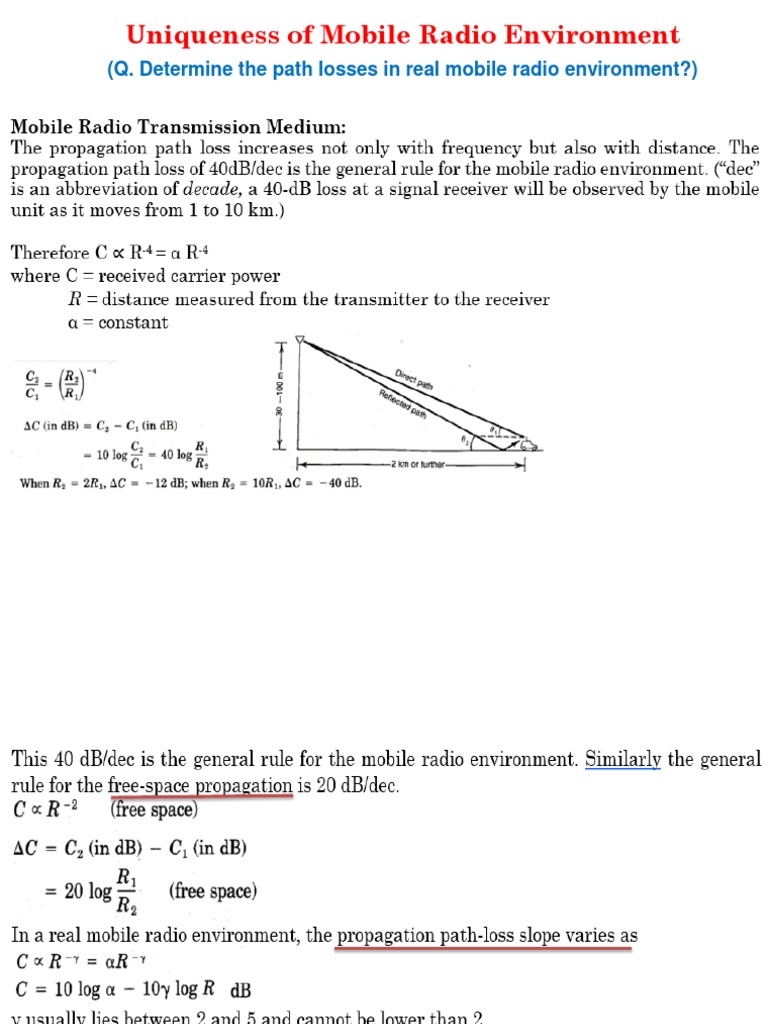 Uniqueness of Mobile Radio Environment | PDF