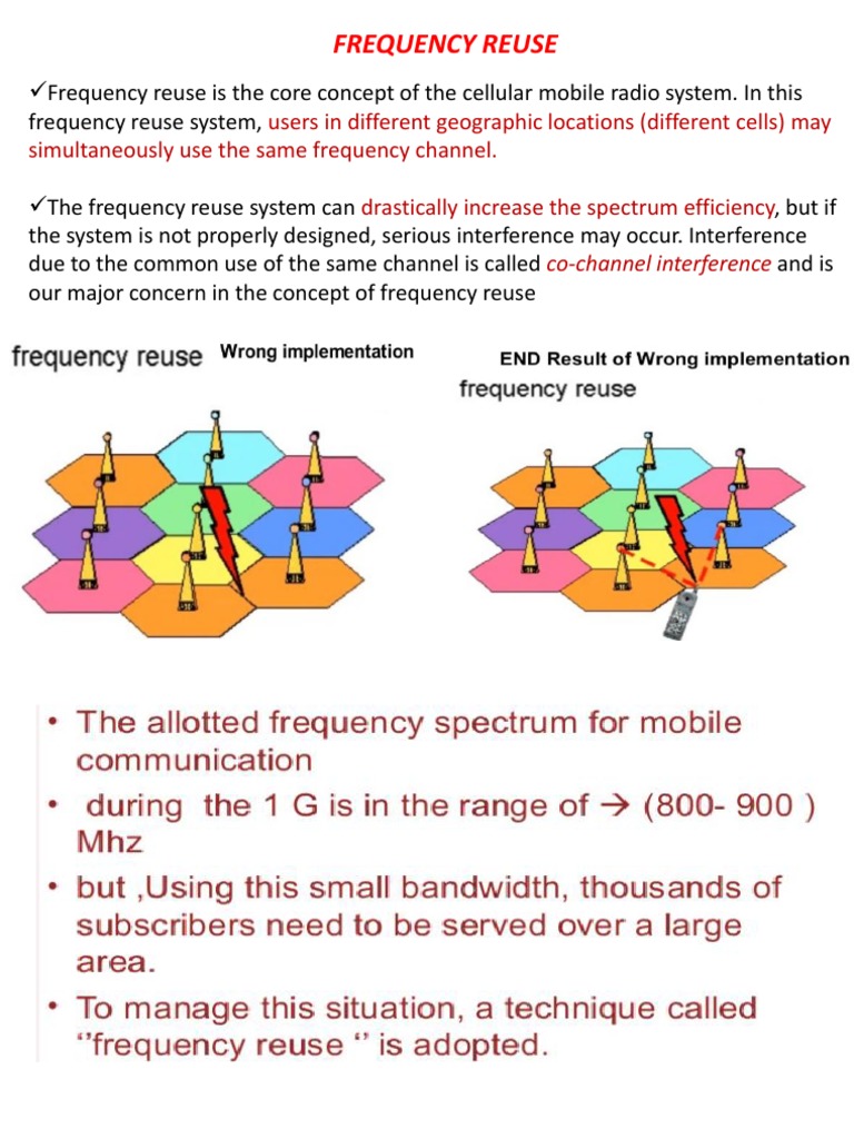 Frequency Reuse in Cellular Systems | PDF | Cellular Network | Radio
