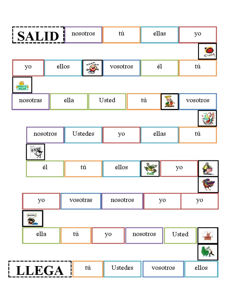 Juego - Verbos Irregulares | PDF | Artes del Lenguaje y Comunicación