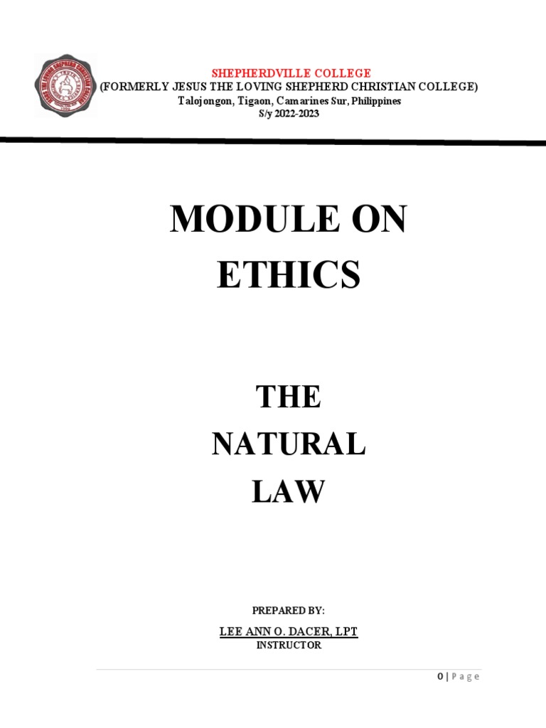 Ethics Modules 1-4 (Midterm Period) | PDF