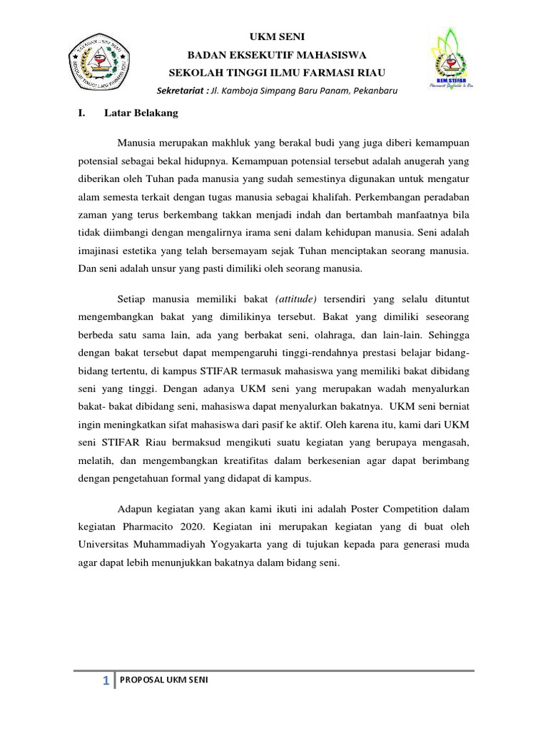 Contoh Proposal Ukm | PDF