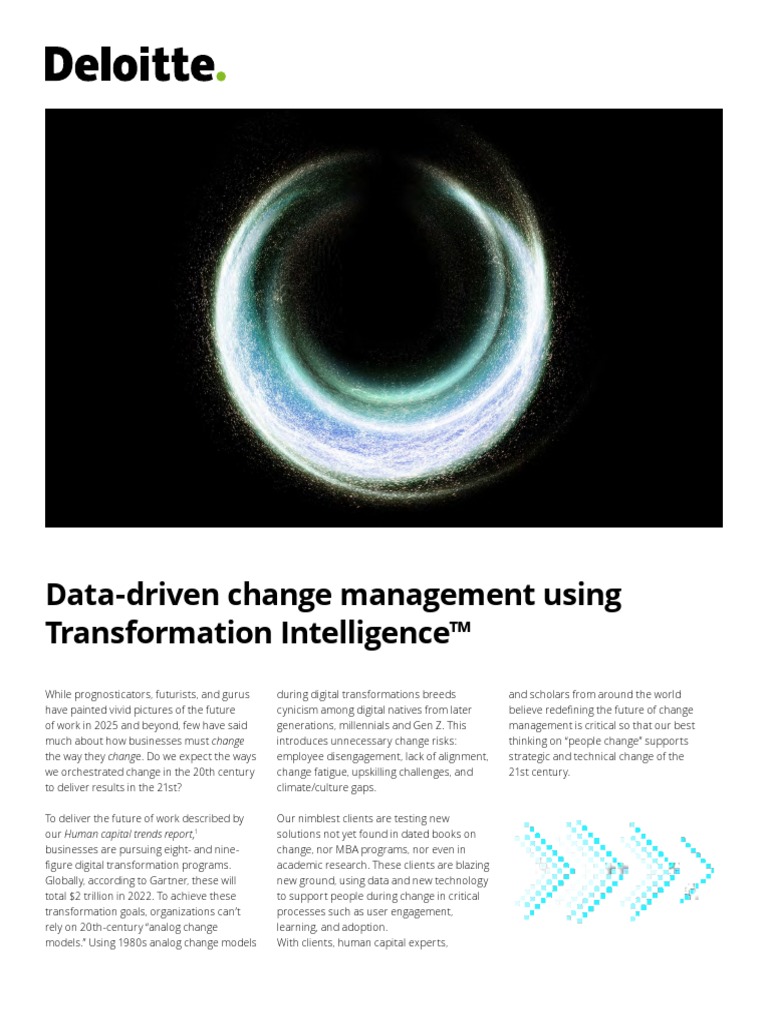 Data-Driven Change Management Using Transformation Intelligence™ | PDF ...