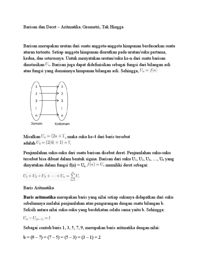 Barisan Dan Deret | PDF | Metode & Bahan Ajar
