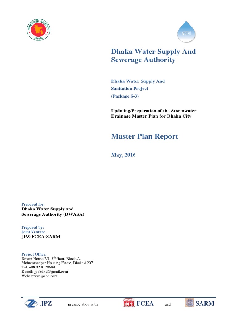 Dhaka Stormwater Drainage Master Plan | PDF | Stormwater | Water And ...