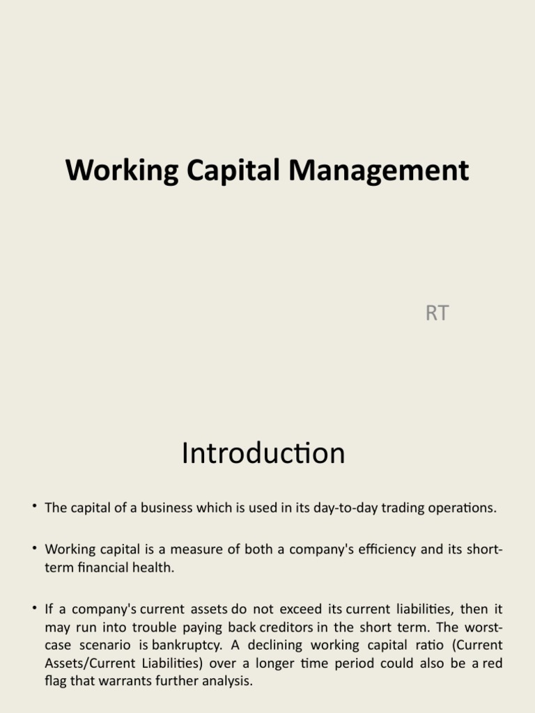 Working Capital Management | Download Free PDF | Working Capital ...