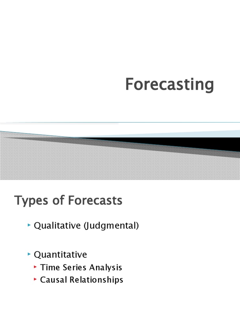 Forecasting Pdf Forecasting Moving Average