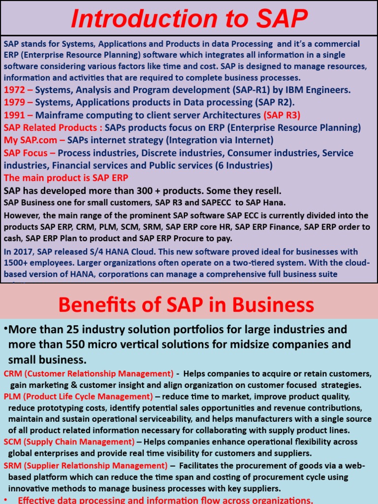 SAP Intro Henry | PDF | Enterprise Resource Planning | Business