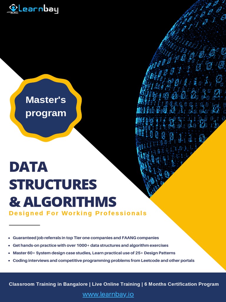 Data Structures And Algorithms Masters Program Pdf Queue Abstract 0501