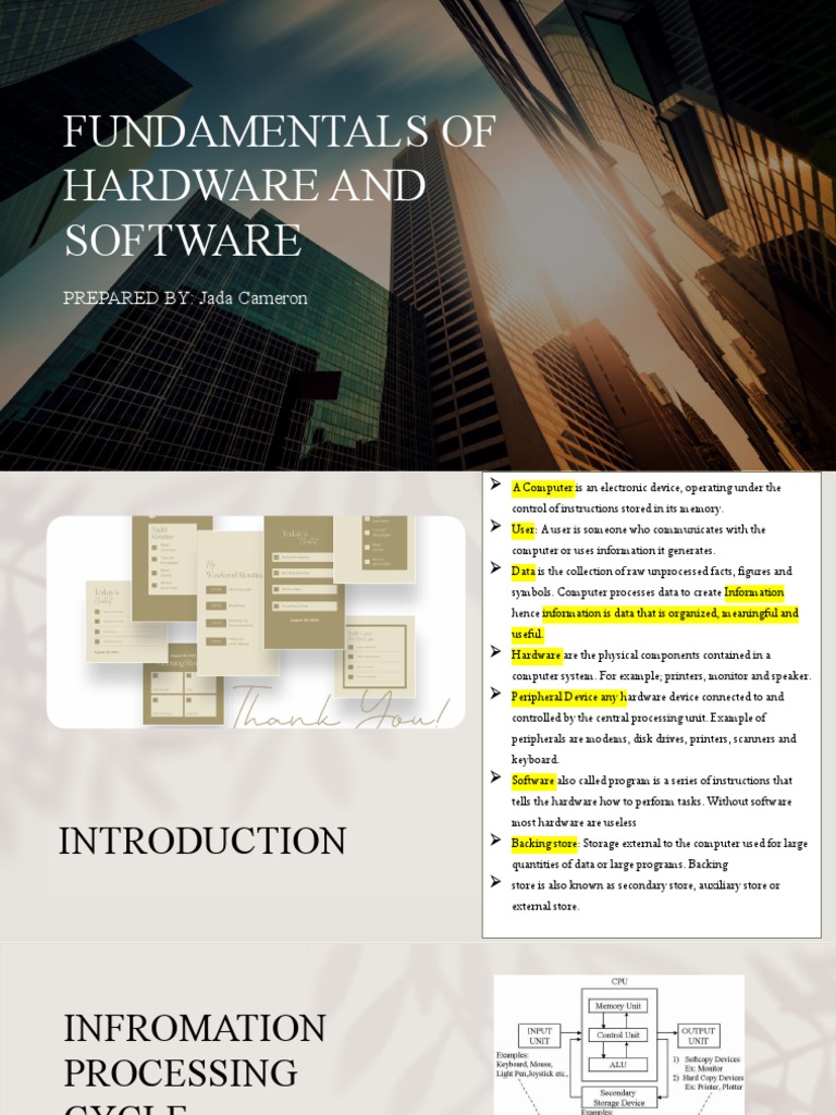 Fundamentals of Hardware and Software | PDF | Computer Hardware | Input/Output