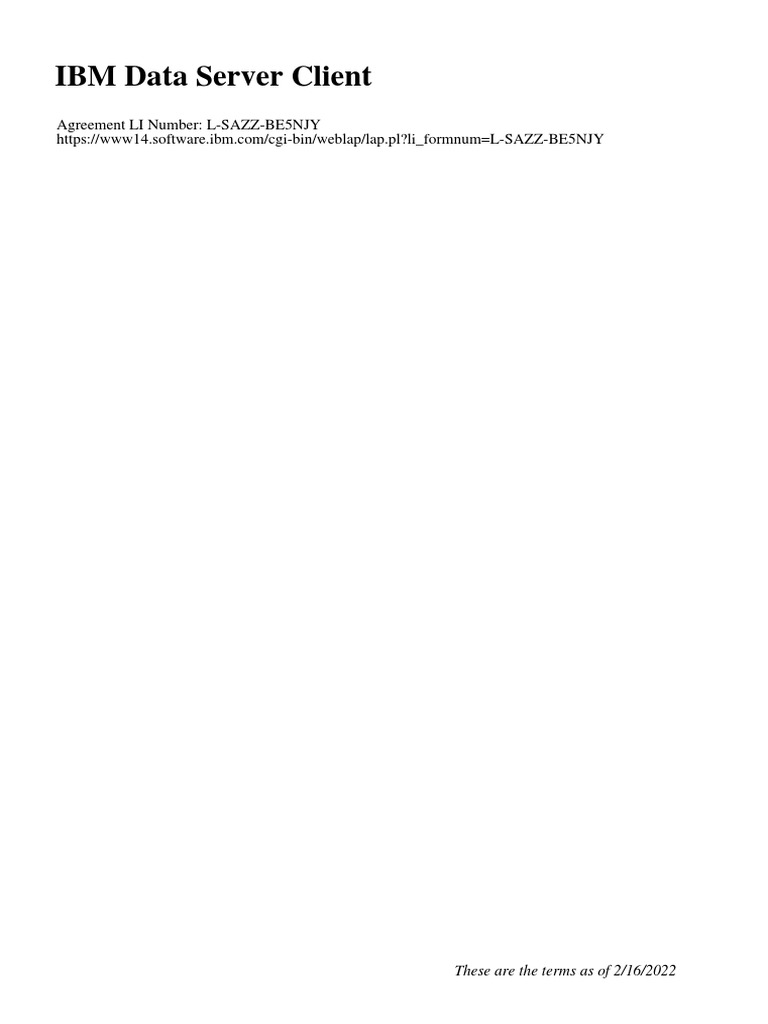 IBM Data Server Client | PDF
