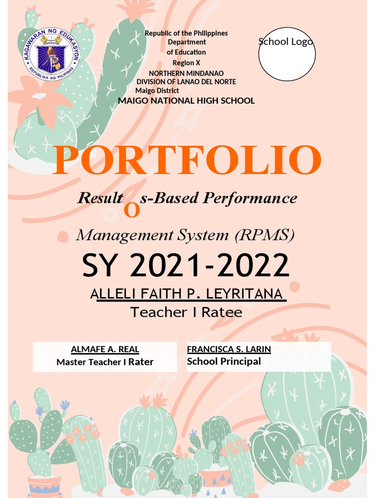 Portfolio Results-Based Performance Management System (RPMS | PDF ...