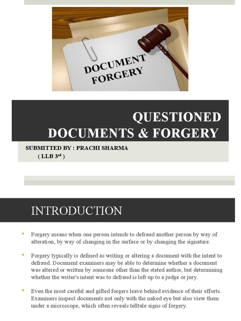 Forgery | Download Free PDF | Forgery | Crime & Violence