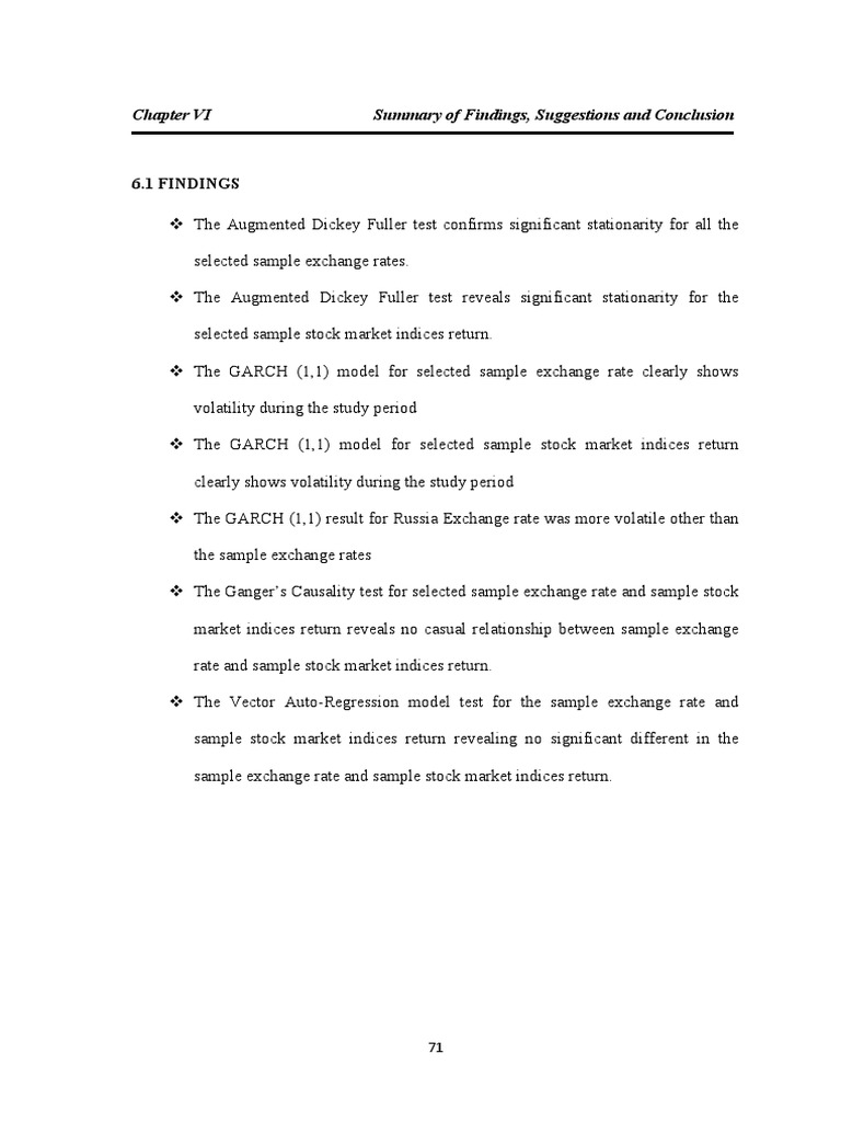 Summary of Findings, Suggestions and Conclusion | PDF | Stock Market ...