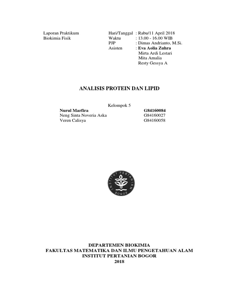 Analisis Protein Dan Lipid | PDF
