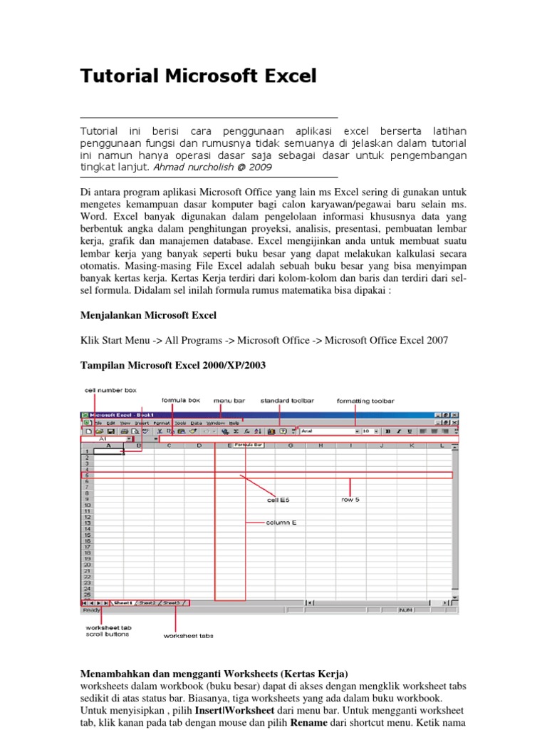 Tutorial Microsoft Excel Pdf