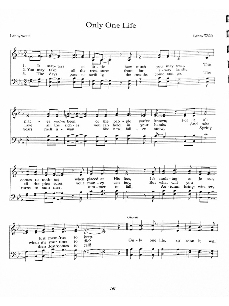 Only One Life - SATB | PDF