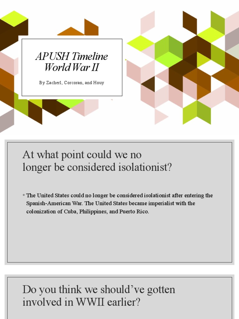 Apush Timeline World War 2 | PDF | Allies Of World War II | Nazi Germany