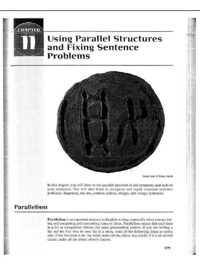 WEEK 3.9 CHAPTER 11 Using Parallel Structures and Fixing Sentnces ...
