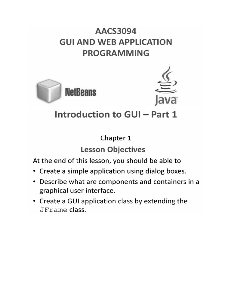 Chapter 1 Intro To Gui Pdf