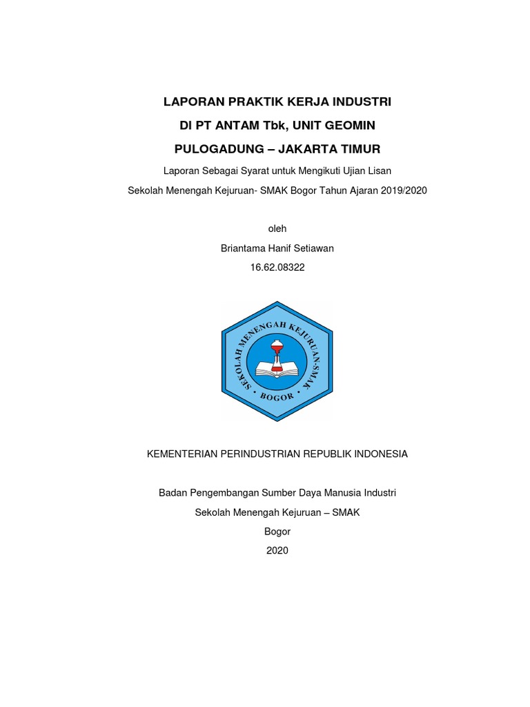 PT Antam Tbk. Unit Geomin - Briantama Hanif Setiawan - Briantama Hanif ...
