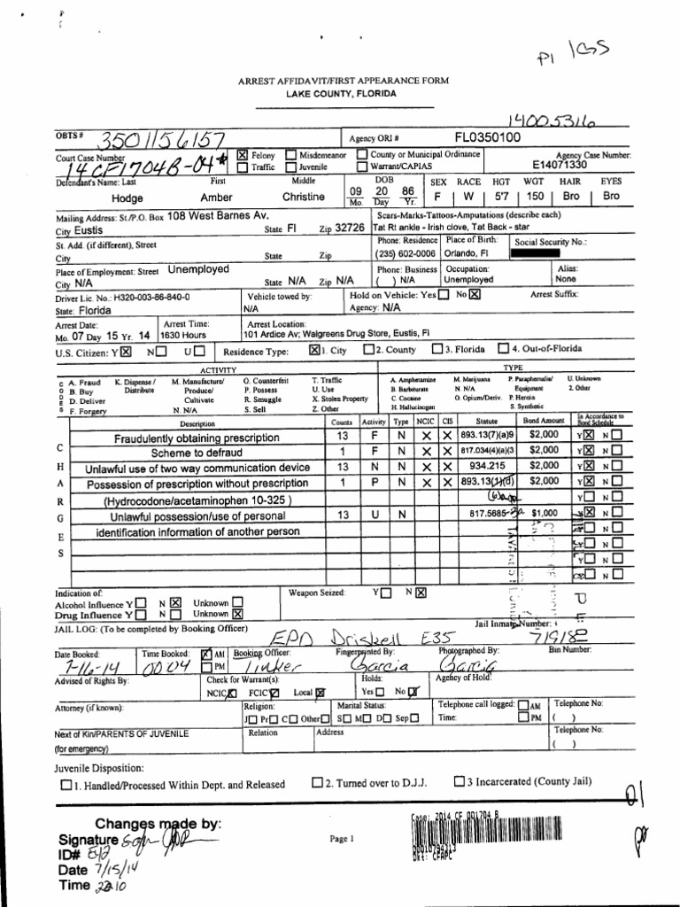 Amber Hodge Chapman 2014 Case | PDF