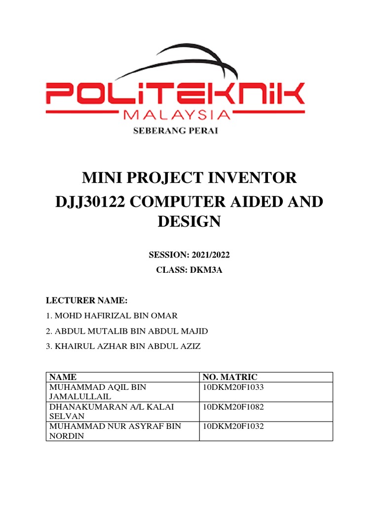 Report Inventor Mini Project | PDF