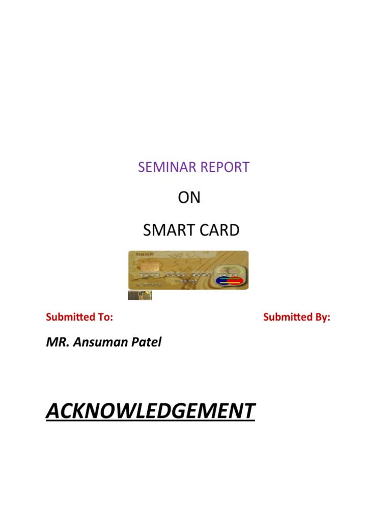 Acknowledgement: ON Smart Card | PDF | Smart Card | Emv