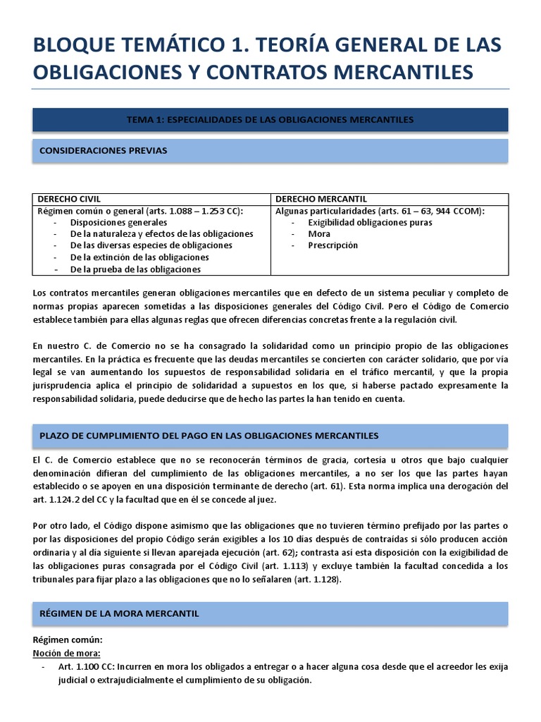 Bloque Tematico 1 | PDF | Pagos | Estatuto de limitaciones