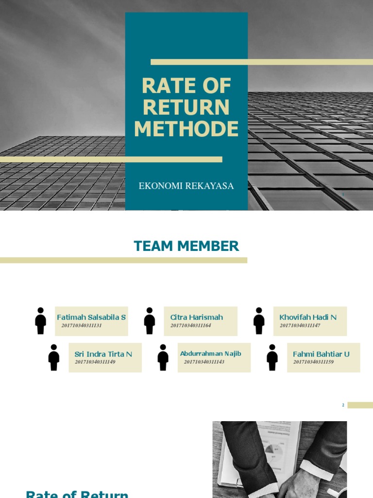 Rate of Return Methode | PDF