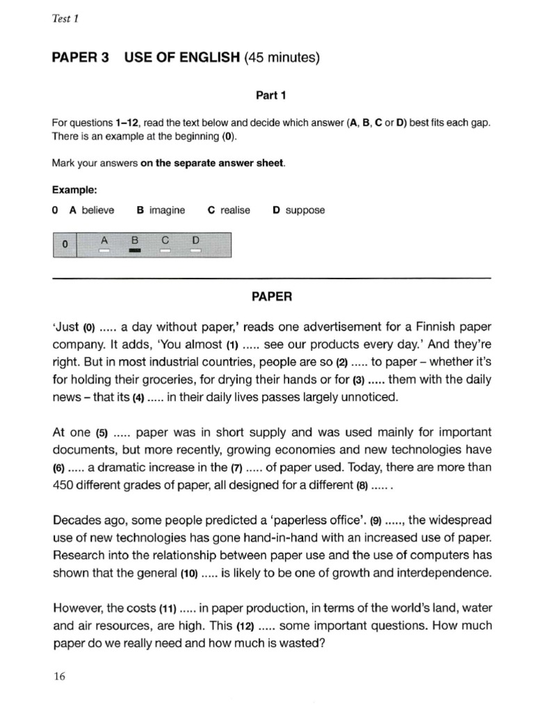 FCE Reading 1 | PDF