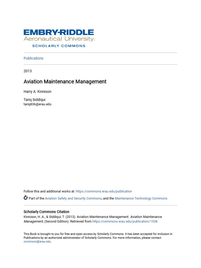 Aviation Maintenance Management | PDF | Reliability Engineering | System