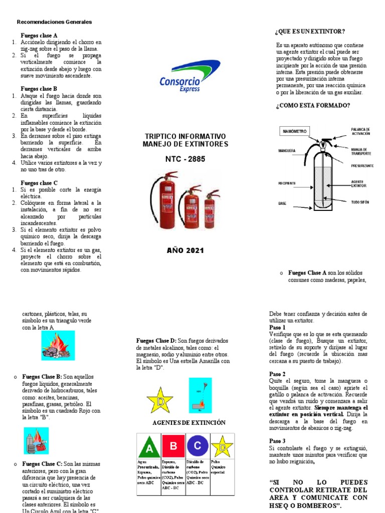 Triptico Extintores | PDF | Incendios | Materiales