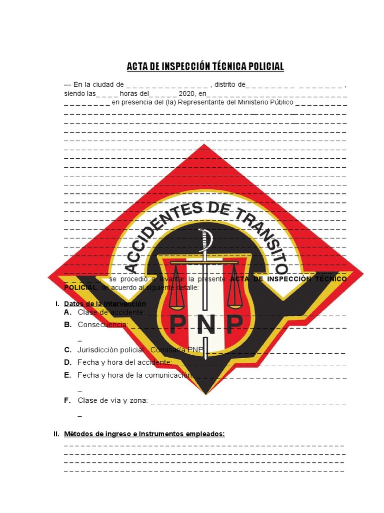 Acta de Itp en Flagrancia | PDF