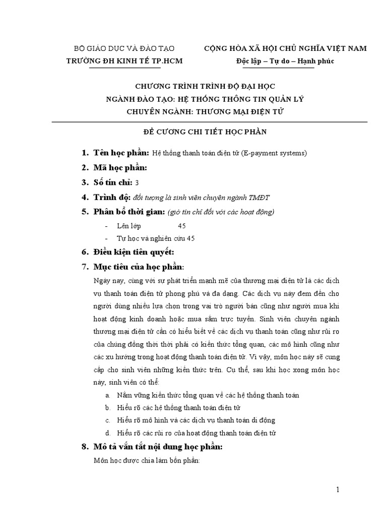 He Thong Thanh Toan Dien Tu | PDF