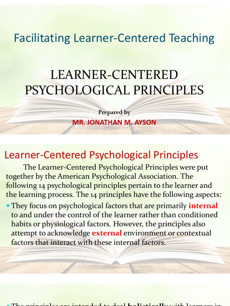 Facilitating Learner-Centered Teaching 02 Learner-Centered ...