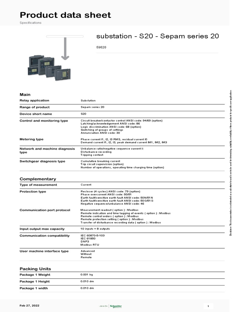 Sepam Series 20 - 59620 | PDF | Computing | Electrical Engineering
