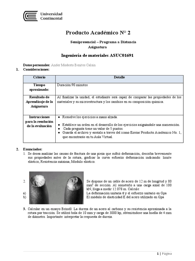 PA2 Ingeniería de Materiales | PDF | Acero | Dureza