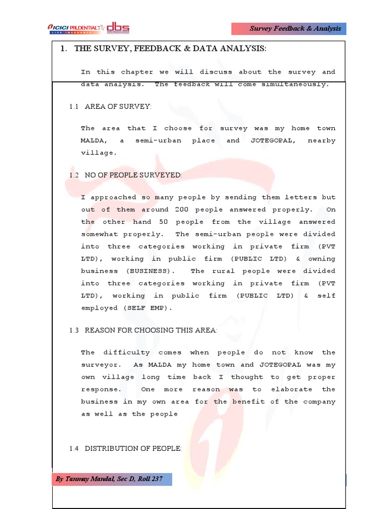Survey Feedback Data Analysis (62-82) | Download Free PDF | Insurance ...