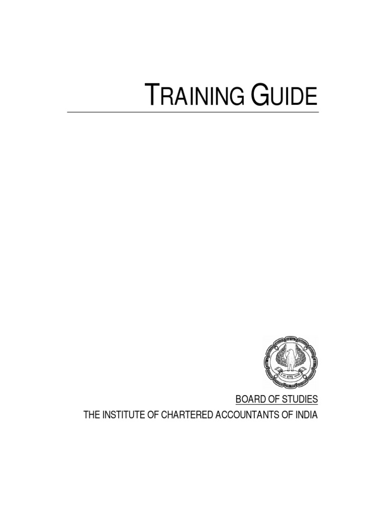 ICAI Training Guide | PDF | Accounting | Apprenticeship