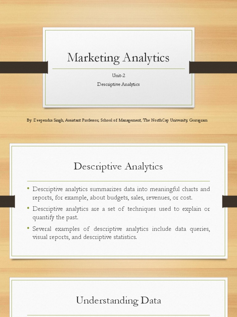 Marketing Analytics (Unit 2) | PDF