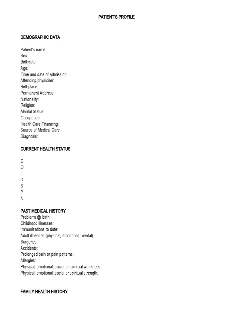 Patients History | PDF