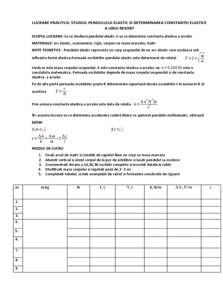 Lucrare Practica Fizica | PDF