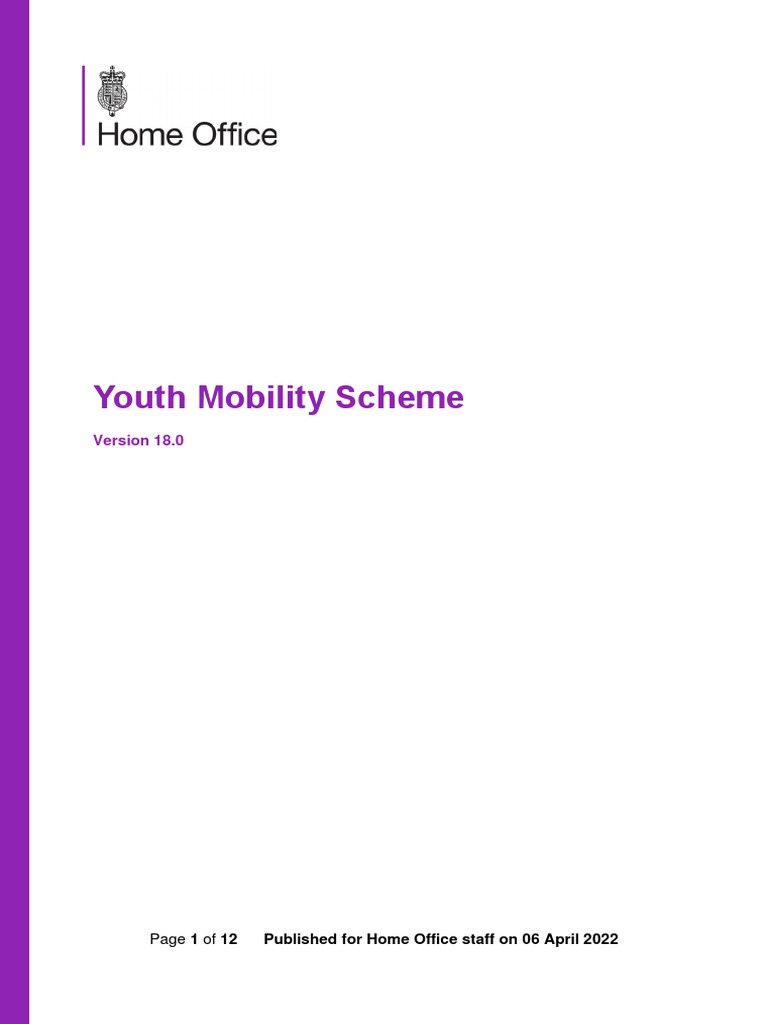 Youth Mobility Scheme | PDF | Passport | Citizenship