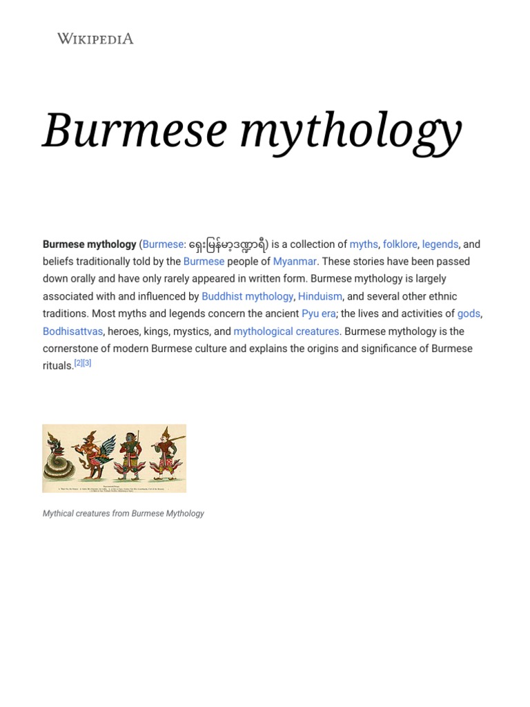 Burmese Mythology - Wikipedia | PDF | Religious Belief And Doctrine ...