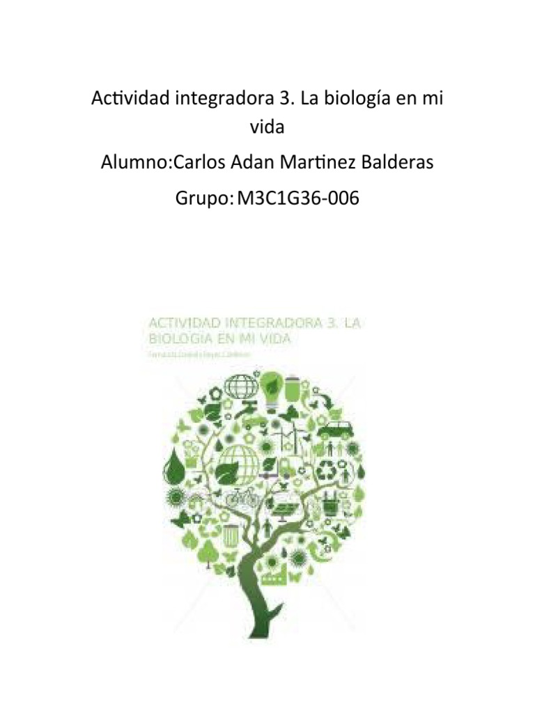 Actividad Integradora 3. La Biología en Mi Vida | PDF | Residuos | El plastico