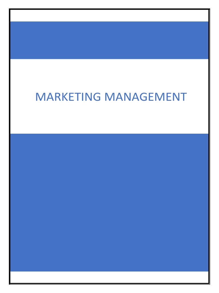 Marketing Management | Download Free PDF | Brand | Marketing