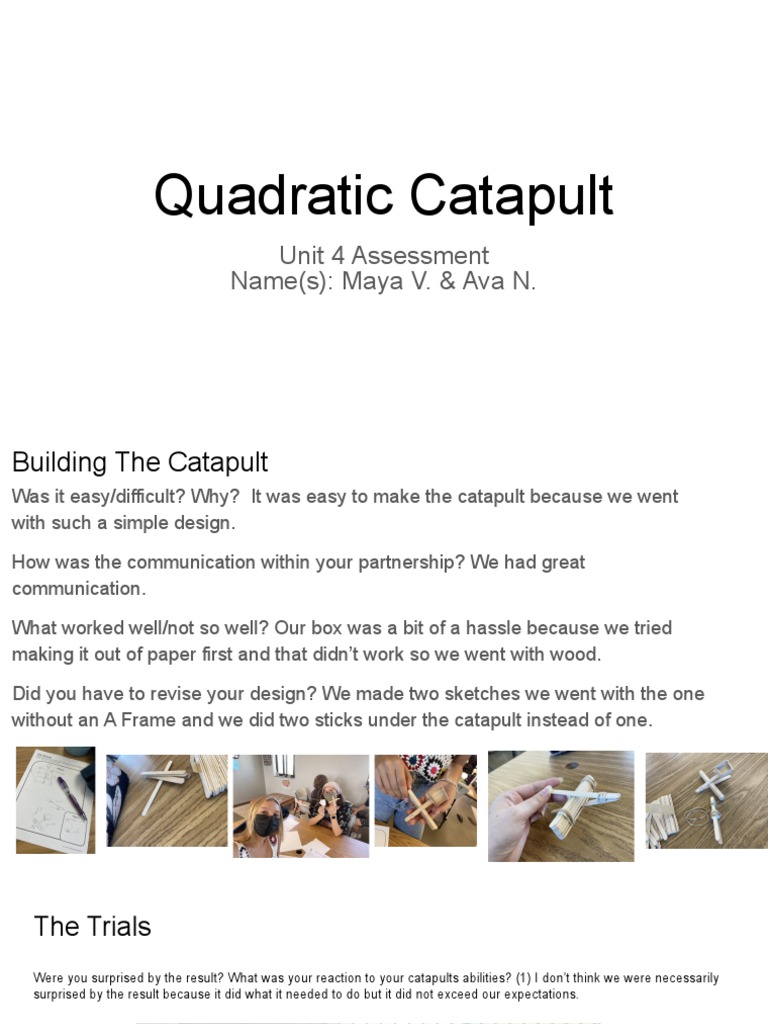 Quadratic Catapult | PDF | Projectiles